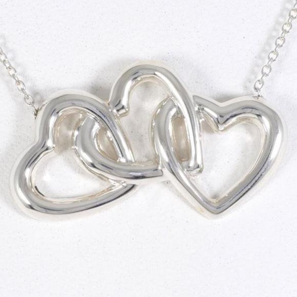 Tiffany & Co. | Jewelry | Tiffany Triple Heart Silver Necklace Total ...